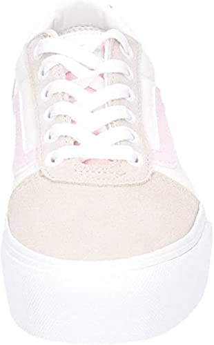 Vans Unisex Ward Platform Sneaker - Lace up Closure Style - Color Block Beige 8