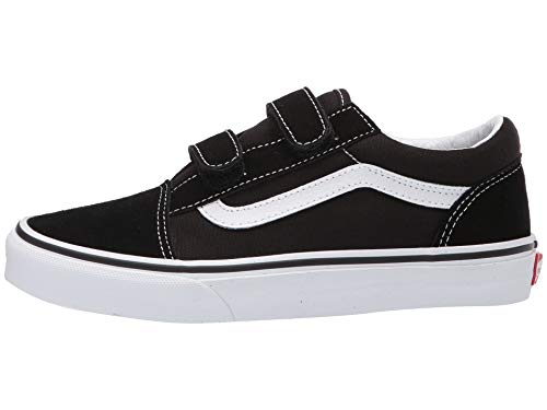 Vans Junior's Old Skool V, Black/True White, Size 6 Big Kid