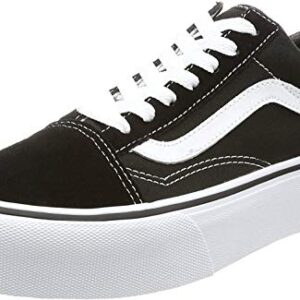 Vans Women's Old Skool Platform Trainers, (Black/White Y28), 8.5 UK 42.5 EU