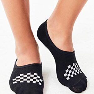 Vans - Canoodle Super No-Show Socks - 3 Pair Pack, Black/White (7-10)