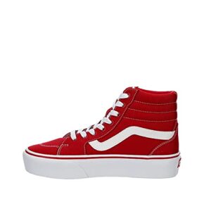 vans unisex filmore high platform canvas sneaker – tango red 9