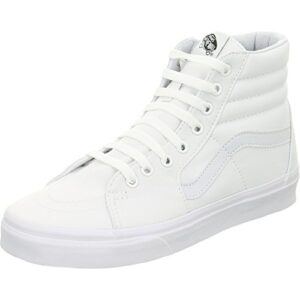 vans men’s sk-8 high top sneakers, true white, 8.5 medium us