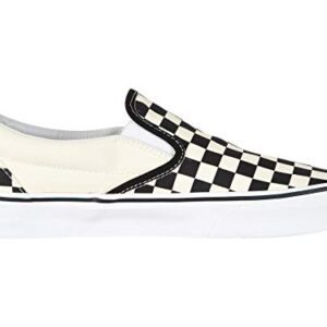 Vans womens Classic Slip On Trainers, Black/Off White, 8.5 Women/7 Men