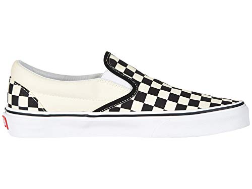 Vans womens Classic Slip On Trainers, Black/Off White, 8.5 Women/7 Men