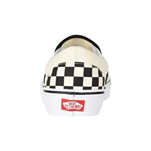 Vans womens Classic Slip On Trainers, Black/Off White, 8.5 Women/7 Men