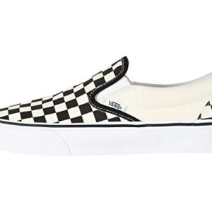 Vans womens Classic Slip On Trainers, Black/Off White, 8.5 Women/7 Men