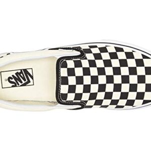 Vans womens Classic Slip On Trainers, Black/Off White, 8.5 Women/7 Men