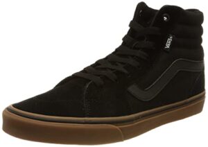 vans men’s sneaker, suede canvas black gum, 12