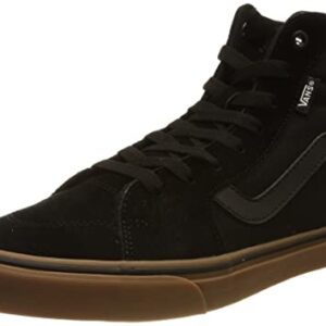 Vans Men's Sneaker, Suede Canvas Black Gum, 12