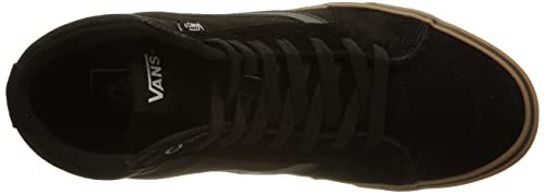 Vans Men's Sneaker, Suede Canvas Black Gum, 12