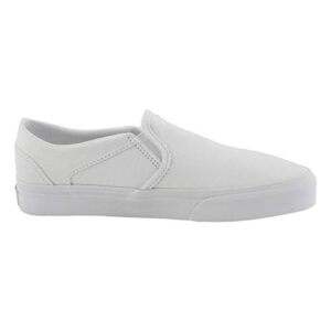 Vans Women's Asher Low Slip On Sneaker Wht/Wht 6 Medium US