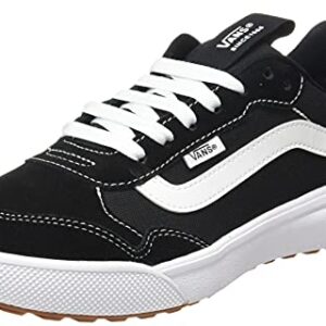 Vans Men's Low-Top Trainers Sneaker, Suede Canvas Black White, 12