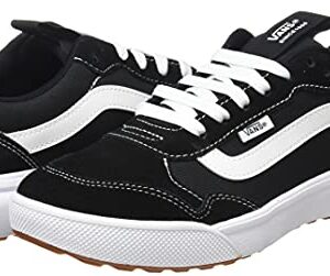 Vans Men's Low-Top Trainers Sneaker, Suede Canvas Black White, 12