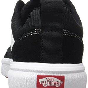 Vans Men's Low-Top Trainers Sneaker, Suede Canvas Black White, 12