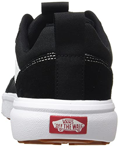 Vans Men's Low-Top Trainers Sneaker, Suede Canvas Black White, 12