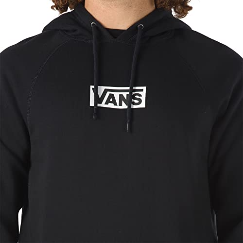 Vans Men's Standard Pullover Hoodie, (Versa) Black/Checkerboard, Size Large