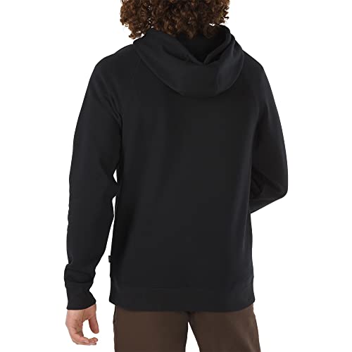 Vans Men's Standard Pullover Hoodie, (Versa) Black/Checkerboard, Size Large