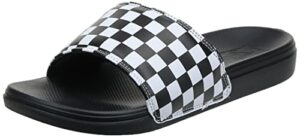 vans la costa slide-on (checkerboard) true white/black men’s 8, women’s 9.5 medium