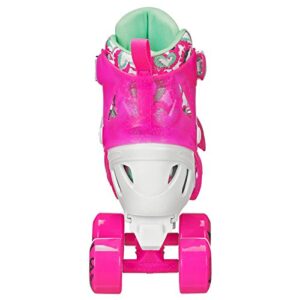 Roller Derby Trac Star Youth Girl's Adjustable Roller Skate White/Pink Size Medium (12-2)