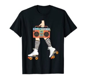 roller skating retro vintage roller derby roller skater t-shirt