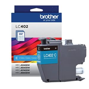 Brother Genuine LC402C Standard Yield Cyan Ink Cartridge