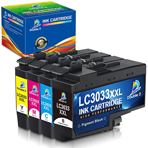 DOUBLE D Compatible LC3033 Ink Cartridges Replacement for Brother LC3033 3033 LC3033XXL 3033xxl LC3035 3035 Work for MFC-J995DW MFC-J995DWXL MFC-J815DW MFC-J805DW MFC-J805DWXL Printer (4 Pack)