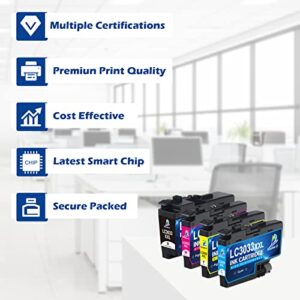 DOUBLE D Compatible LC3033 Ink Cartridges Replacement for Brother LC3033 3033 LC3033XXL 3033xxl LC3035 3035 Work for MFC-J995DW MFC-J995DWXL MFC-J815DW MFC-J805DW MFC-J805DWXL Printer (4 Pack)