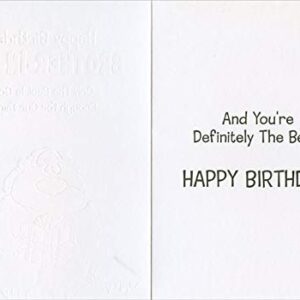 Designer Greetings Bear Wearing Baseball Cap Backward Birthday Card for Brother-in-Law