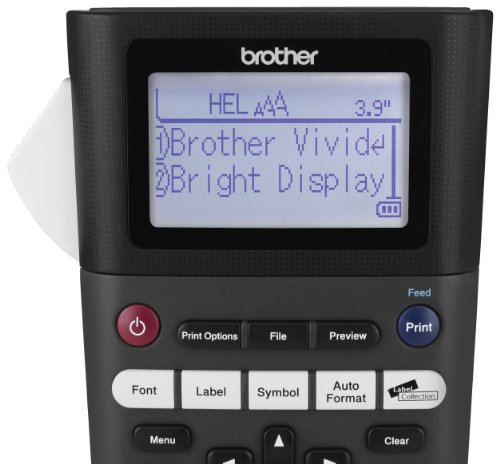 Brother P-touch, PTH300, Portable Label Maker, One-Touch Formatting, Vivid Bright Display, Fast Printing Speeds, Black