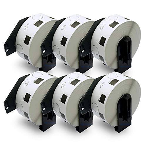 BETCKEY - Compatible Round Labels Replacement for Brother DK-1218 (0.94 in Dia), Use with Brother QL Label Printers [6 Rolls/6000 Labels]