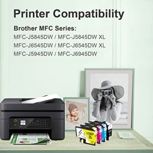 MS DEER Compatible LC3037 Ink Cartridges High-Yield Replacement for Brother LC 3037 XXL LC-3037XXL LC3037XXL LC3039 for MFC-J6945DW MFC-J6545DW MFC-J5845DW MFC-J5945DW Printer (BK/C/M/Y, 4 Packs)