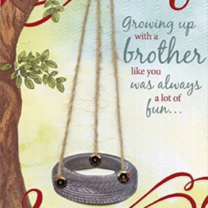 Designer Greetings Tire Swing Hand Crafted: Brother Premium Keepsake Valentine's Day Card