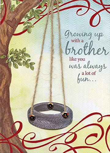 Designer Greetings Tire Swing Hand Crafted: Brother Premium Keepsake Valentine's Day Card