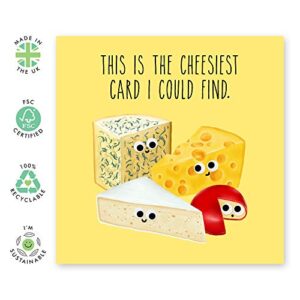 Central 23 - Funny Birthday Card -"This Is The Cheesiest Card I Could Find" - For Him & Her Husband Wife Sister Brother Best Friend Mom Dad 21st 30th 40th - Boyfriend Anniversary Card - Recyclable