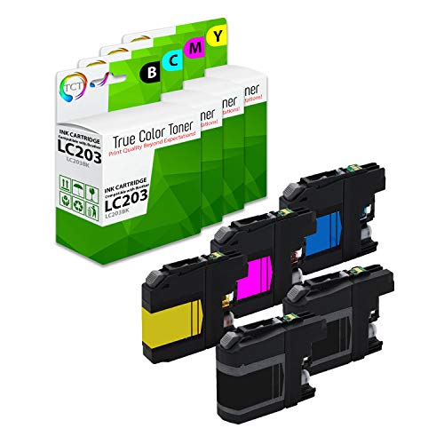 TCT Compatible Ink Cartridge Replacement for Brother LC203 LC203BK LC203C LC203M LC203Y Works with Brother MFC-J460DW J480DW J485DW J880DW Printers (Black, Cyan, Magenta, Yellow) - 5 Pack