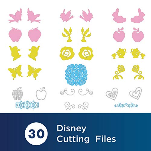 Brother ScanNCut Disney Snow White and Belle Paper Craft Collection CADSNP06, Includes 30 Intricate Designs for Shadowboxes, Pop-Up Cards, Rhinestone Templates and More