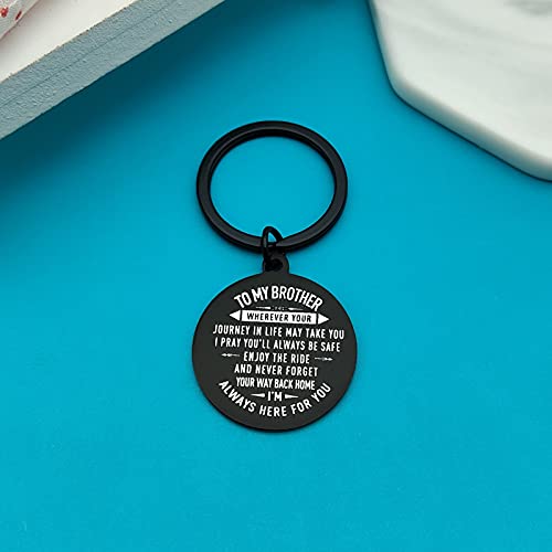 Brother Keychain Gifts Christmas Birthday Gifts for Brother Graduation Gifts Inspirational Gifts for Brother Fathers Day Thanksgiving Day Gift Brother Gifts from Sister Brother