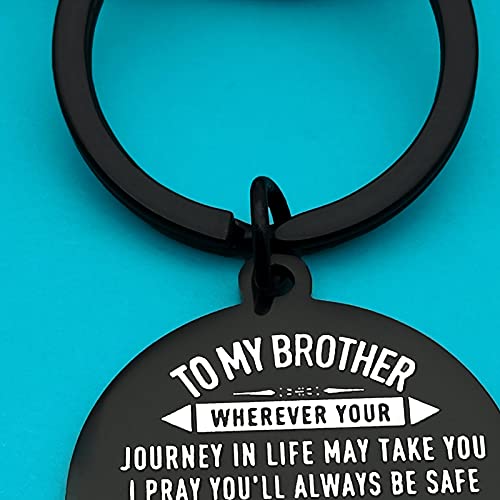 Brother Keychain Gifts Christmas Birthday Gifts for Brother Graduation Gifts Inspirational Gifts for Brother Fathers Day Thanksgiving Day Gift Brother Gifts from Sister Brother