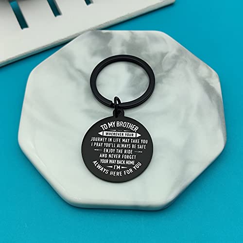 Brother Keychain Gifts Christmas Birthday Gifts for Brother Graduation Gifts Inspirational Gifts for Brother Fathers Day Thanksgiving Day Gift Brother Gifts from Sister Brother