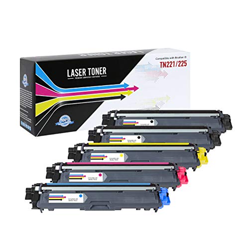 SuppliesOutlet Compatible Brother TN221 Toner (High Yield C,M,Y,K - 5 Pack)