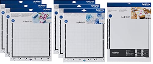 Brother ScanNCut DX Mats, 12" x 12" Standard and Low Tack Adhesives, 3 Each, and 12" x 12" Non-Tack Scanning Mat