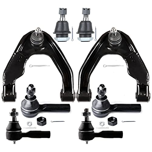 ORTUS UNI Fits 8Pc Front Upper Control Arms Ball Joints Tie Rods Suspension Alloy Steel