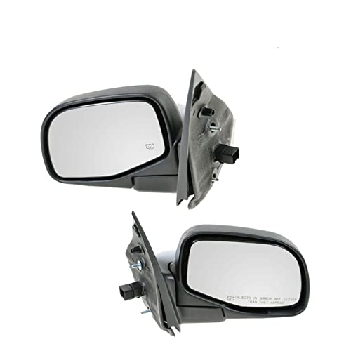 ORTUS UNI Power Heated Mirrors Pair Set Fits (Plastic Textured Black)