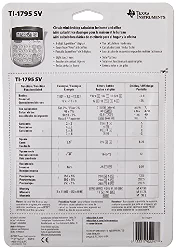 Texas Instruments TI-1795 SV Standard Function Calculator