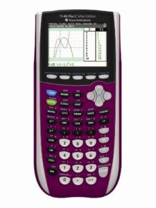 texas instruments ti-84 plus c silver edition graphing calculator, raspberry