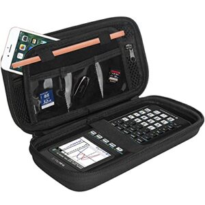 procase hard eva case for texas instruments ti-84 plus ce, durable travel storage carrying box protective bag for ti-84 ti-83 ti-85 ti-89 ti-82 plus/c ce graphing calculator and more -black