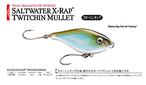 Rapala SXRTM08MM X-Rap Twitchin' Mullet Mangrove Minnow, 08