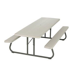 lifetime 80123 folding picnic table and benches, 8 feet