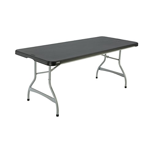 Lifetime Products 280350 Commercial Stacking Folding Table, 6', Black