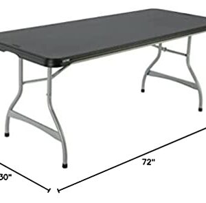 Lifetime Products 280350 Commercial Stacking Folding Table, 6', Black